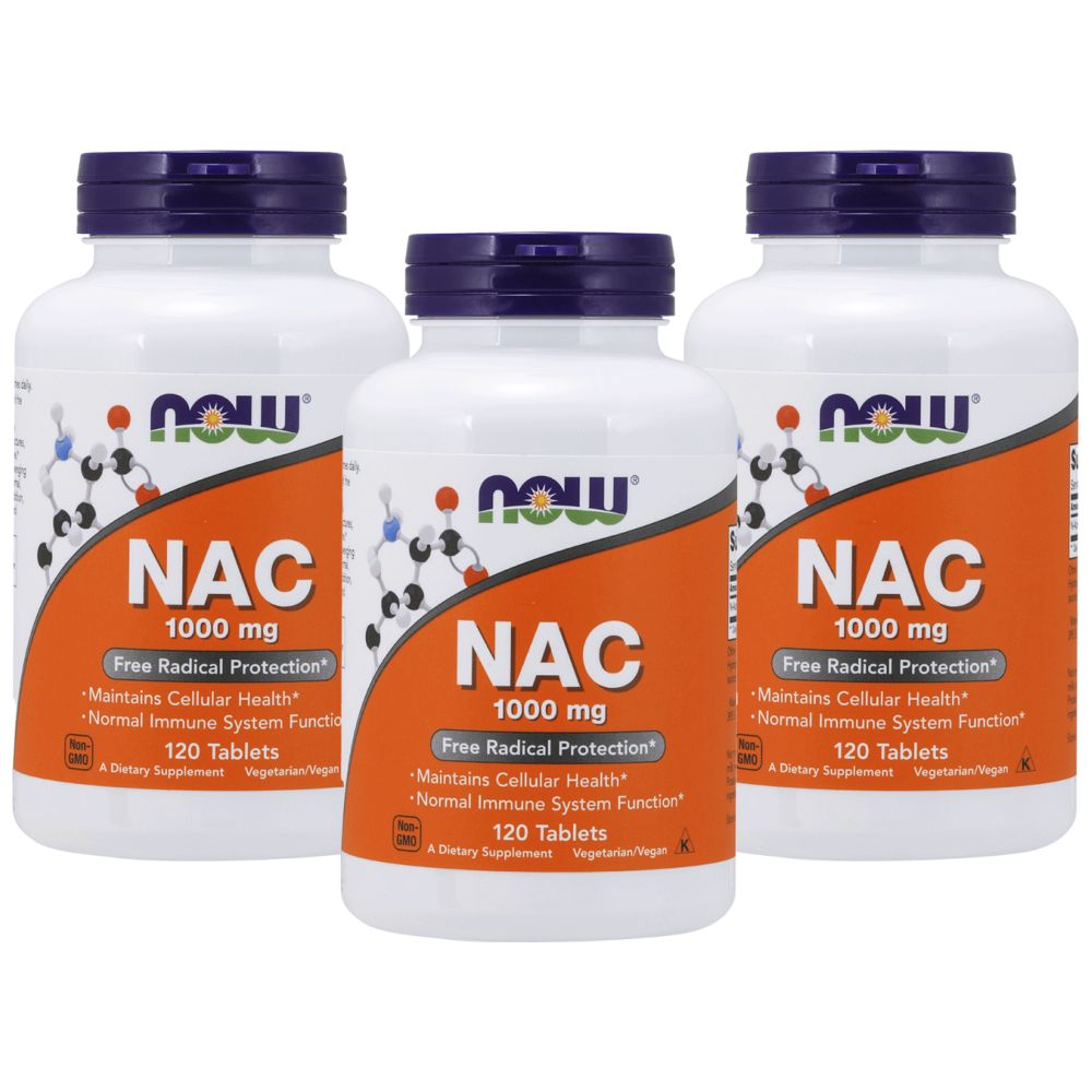 Buy Now Foods NAC 1000mg 120 Tablets Pack of 3 in UAE | Mumzworld