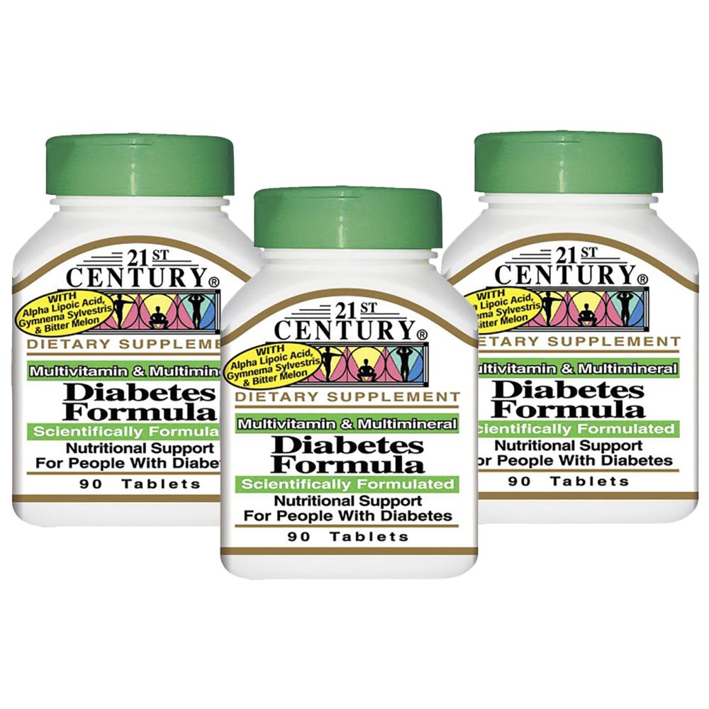 Buy 21st Century - Diabetic Support Formula 90 Tablets Pack of 3 in KSA ...