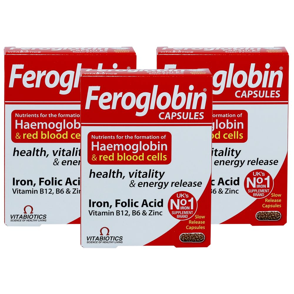 Buy Vitabiotics - Feroglobin Original 30 Tablets Pack of 3 in UAE ...