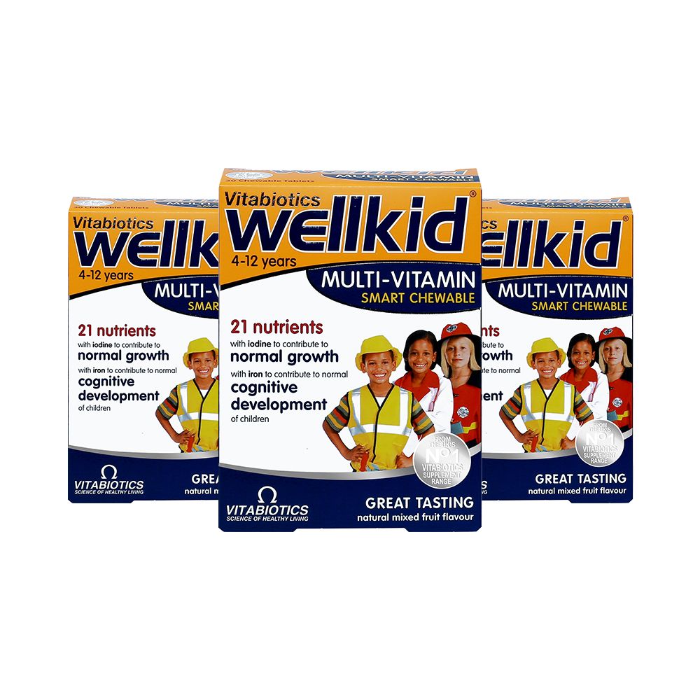 Buy Vitabiotics - Wellkid Smart Chewable 30 Tablets Pack of 3 in UAE ...
