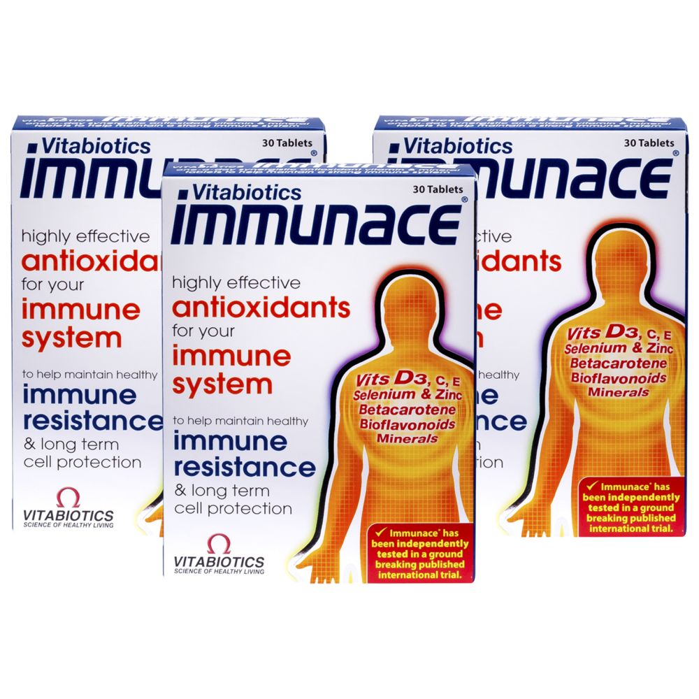 Buy Vitabiotics - Immunace 30 Tablets Pack of 3 in UAE | Mumzworld
