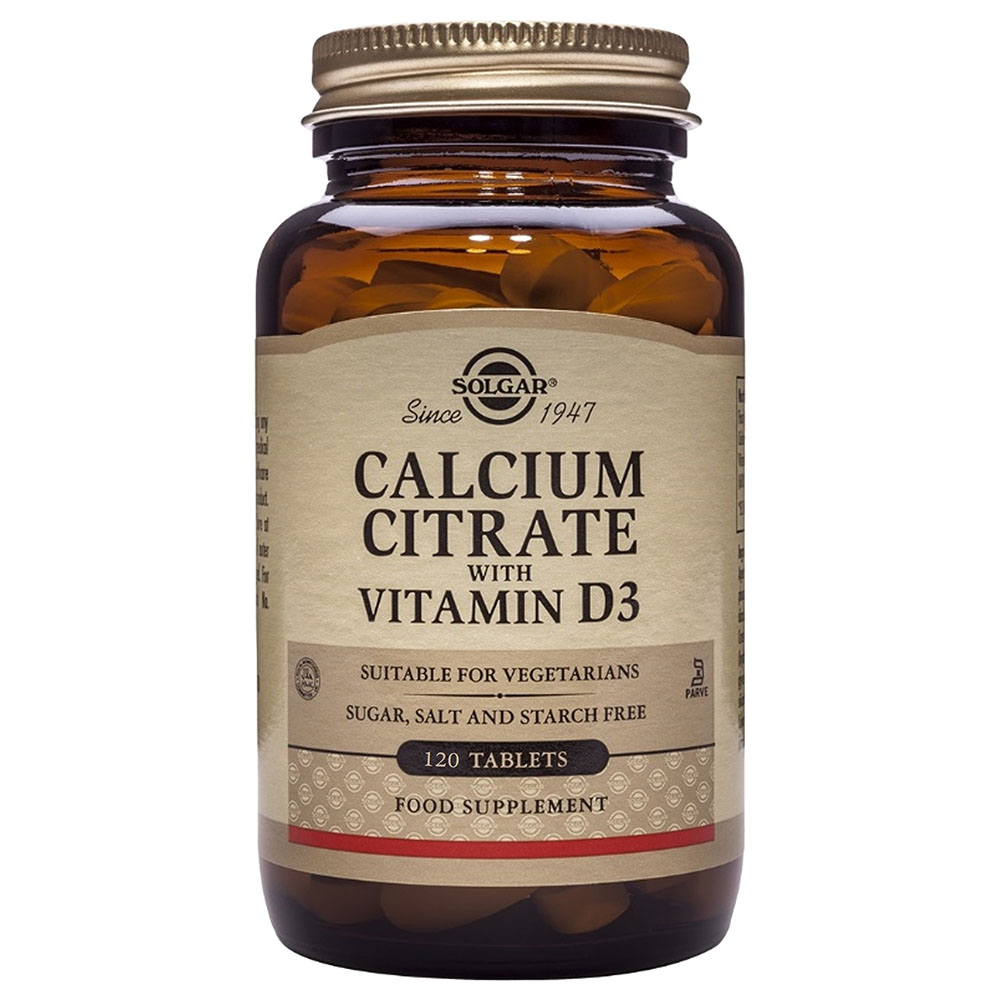 Solgar - Calcium Citrate with Vitamin D3 120 Tablets | Buy at Best ...