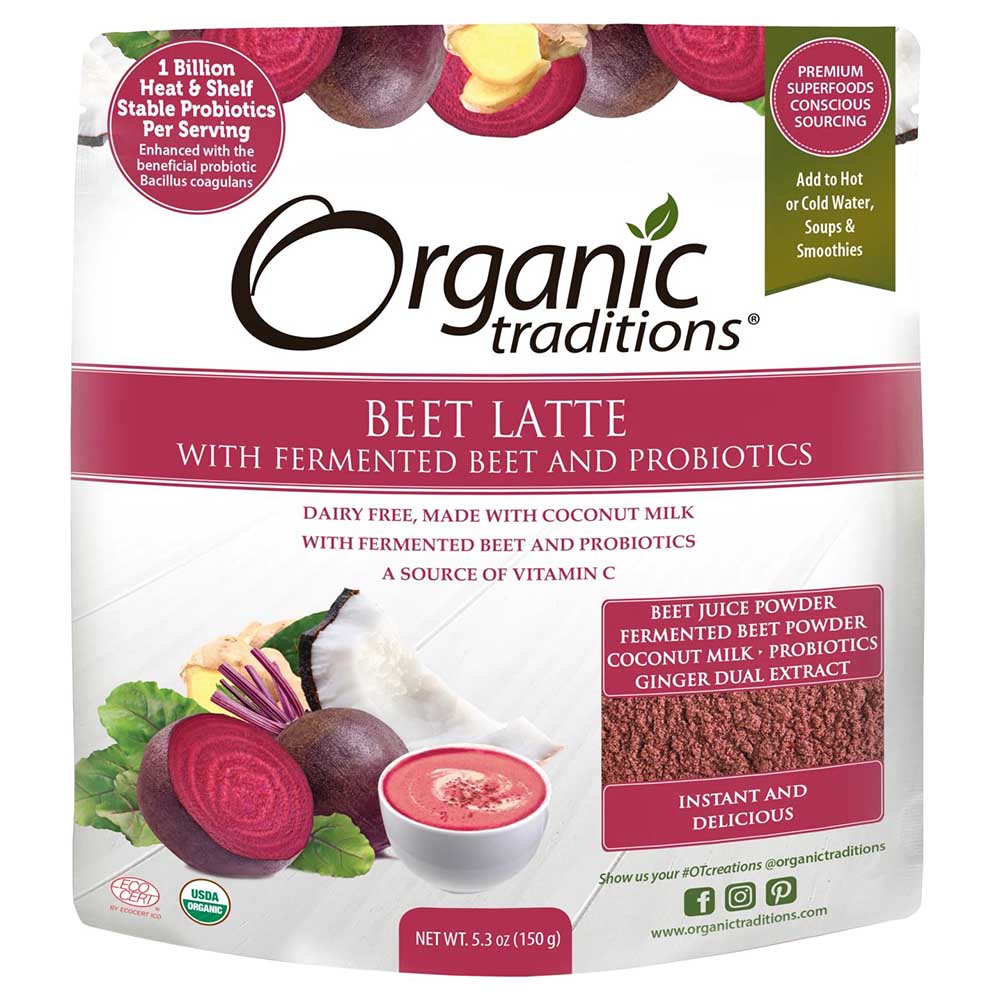 Buy Organic Traditions Beet Latte Fermented Beet & Probiotic 150g in ...