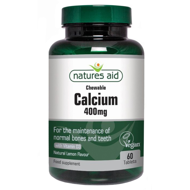 Buy Natures Aid - Calcium Chewable 400mg - 60 Tablets in UAE | Mumzworld