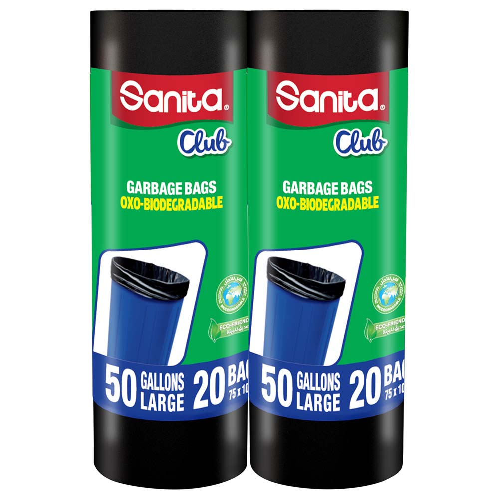 Buy Sanita Club - Garbage Bags Twin Pack Roll - Large - 40pcs in UAE ...