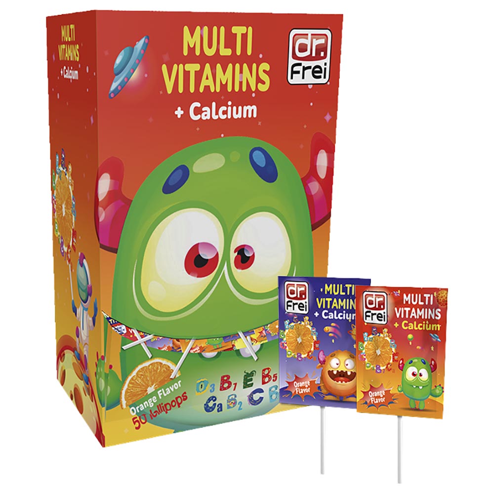 Buy Dr. Frei - Multivitamin & Calcium Lollipops - Orange - 50pcs in UAE ...