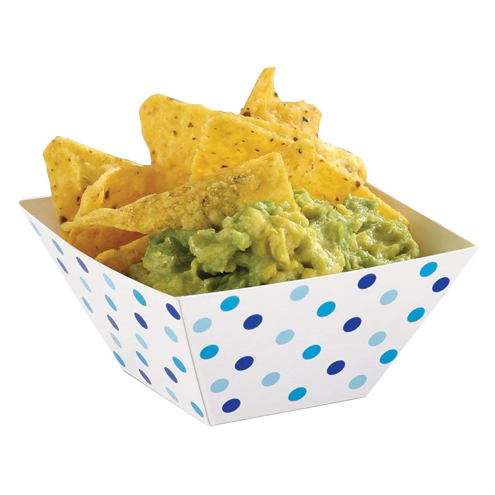 Buy Amscan - Paper Square Snack Bowls 24pcs - Blue in UAE | Mumzworld