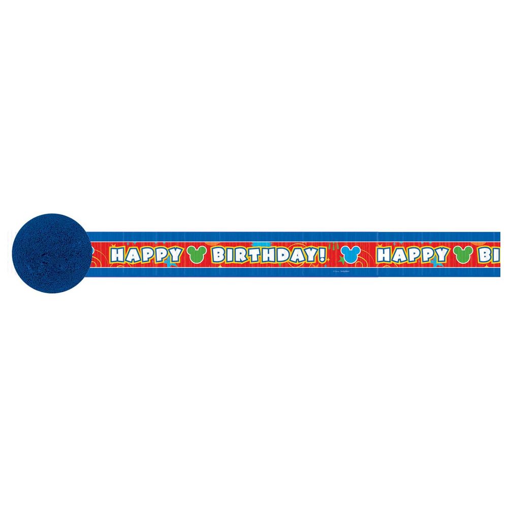 Buy Party Centre - Mickey Mouse Crepe Streamer 30ft Online | Mumzworld