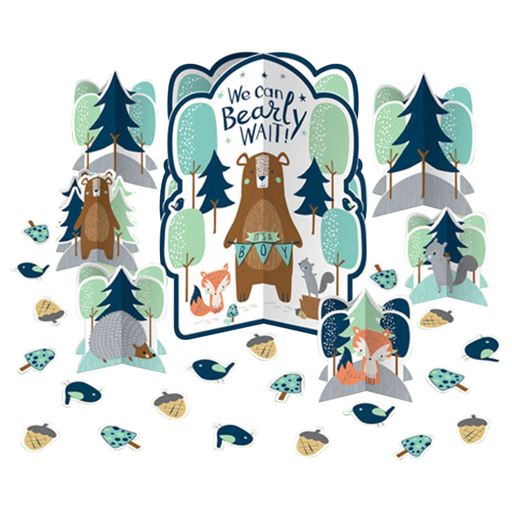 Buy Amscan - Bearly Wait Boy Table Decorating Kit Online | Mumzworld
