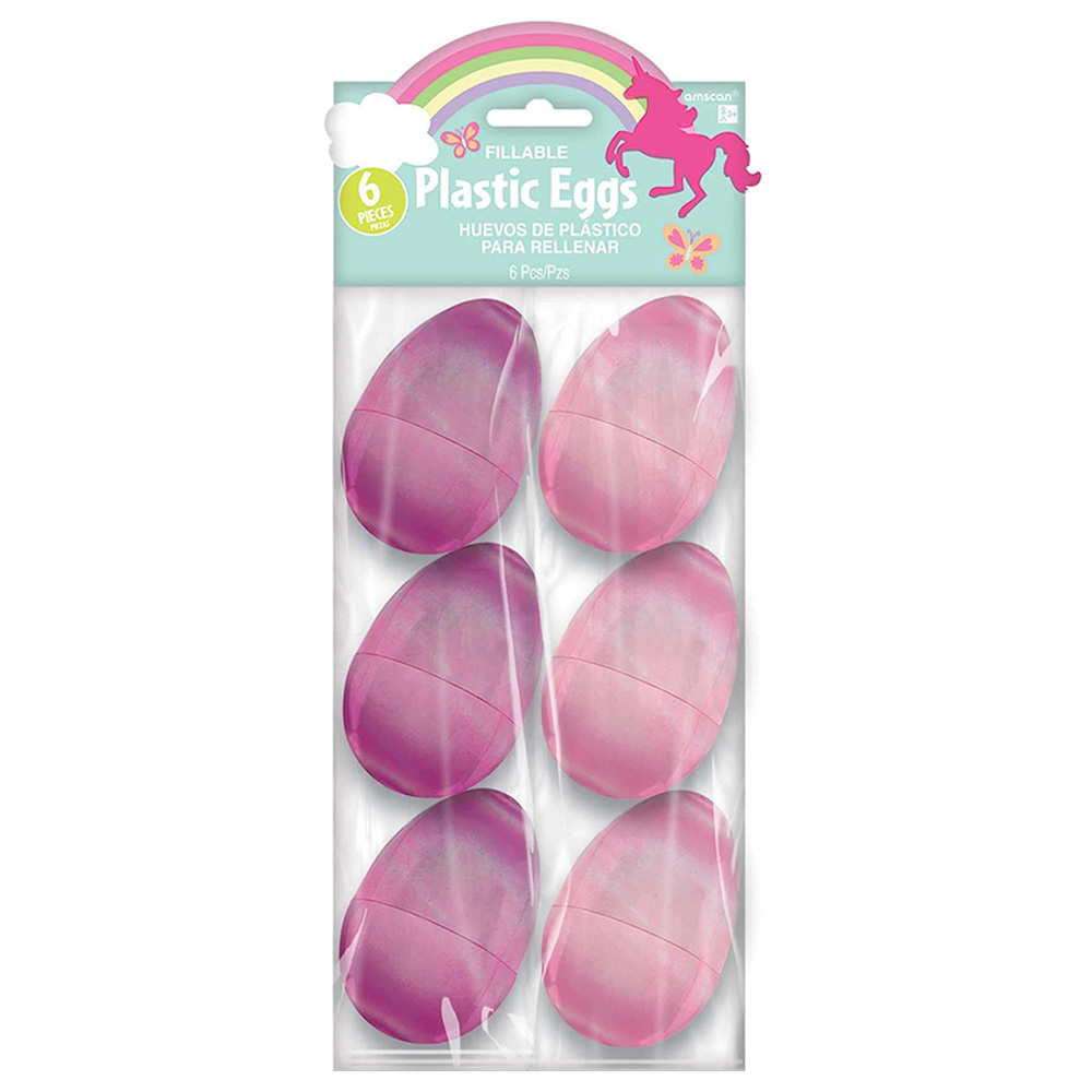 Buy Party Centre - Unicorn Iridescent Large Plastic Eggs - 6pc-Set in ...