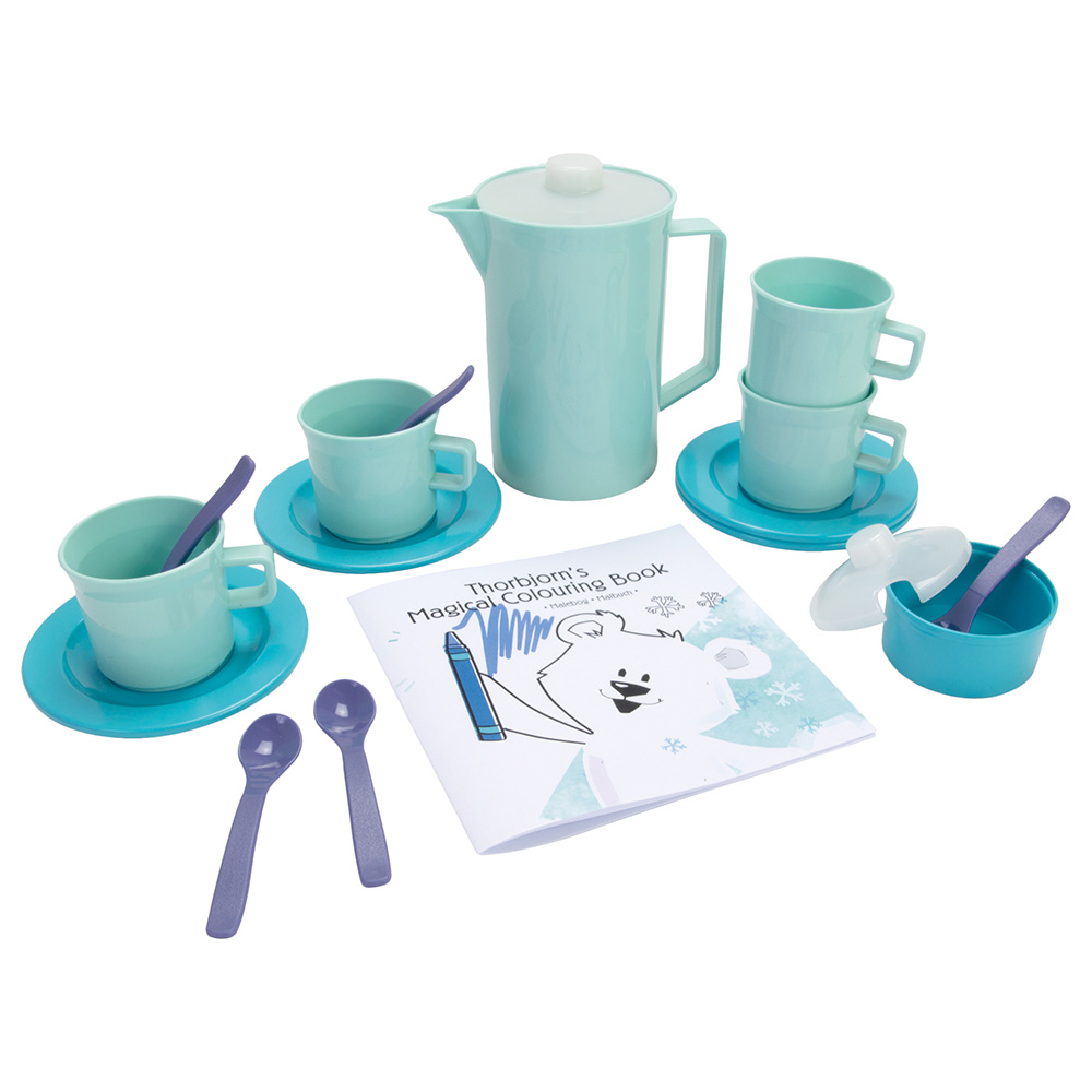 Buy Dantoy - Frosty Blue Coffee Set And Thorbjorn Colouring Book in UAE ...