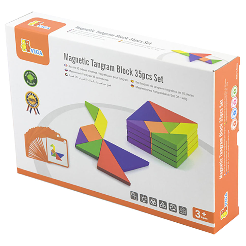 Viga - Magnetic Tangram Block Set 35pcs | Buy at Best Price from Mumzworld