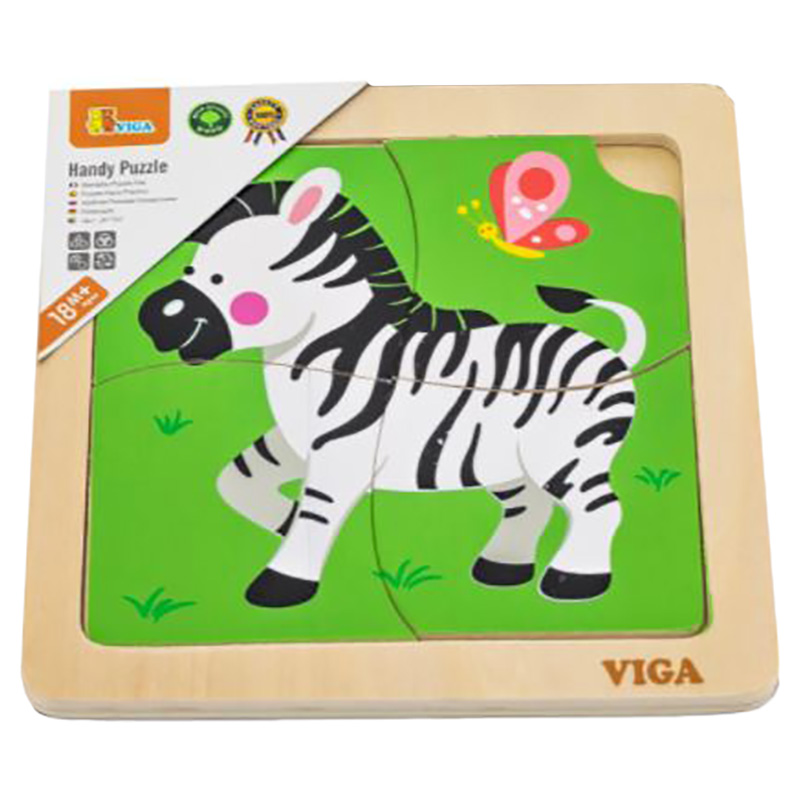 Buy Viga - Zebra Block Puzzle Montessori Wooden Toy - 4pcs in UAE ...