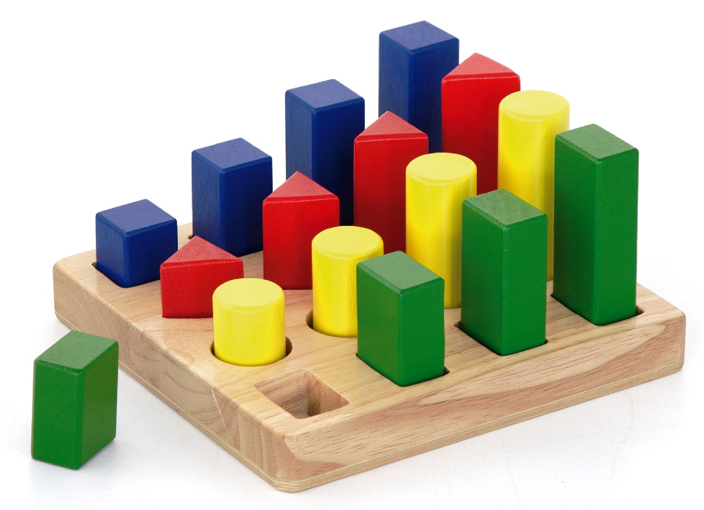 Buy Viga - Shape Sequence Blocks Wooden Toy for Sorting Stacking Colors ...