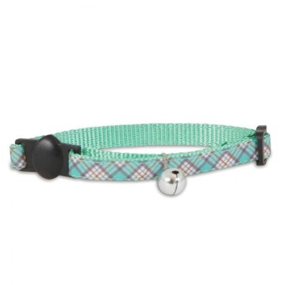Buy Petmate - Adjustable Cat Collar - 3/8" x 8-12" - Plaid Teal Online ...