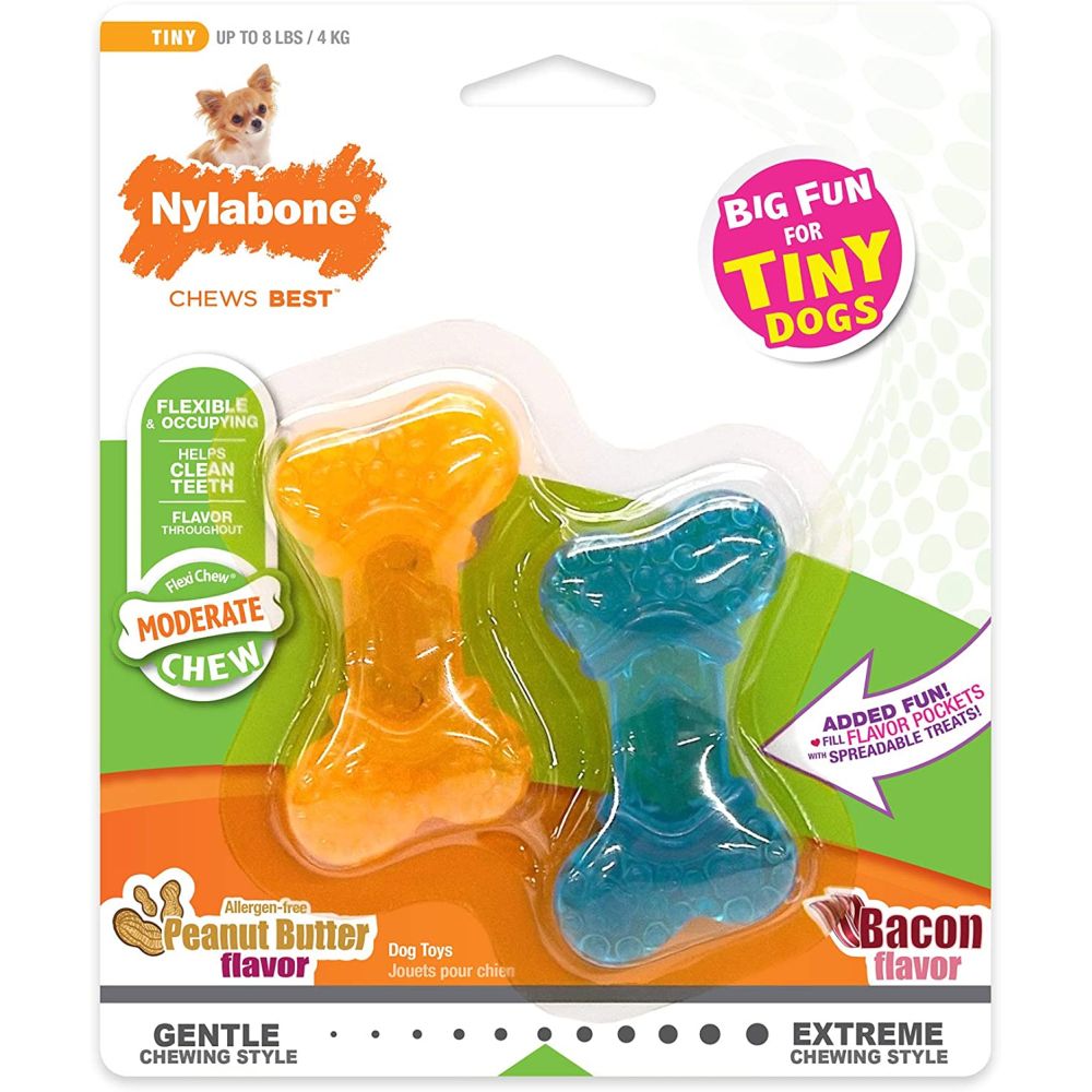 Buy Nylabone - Moderate Chew Mini Twin Pack Mini in UAE | Mumzworld