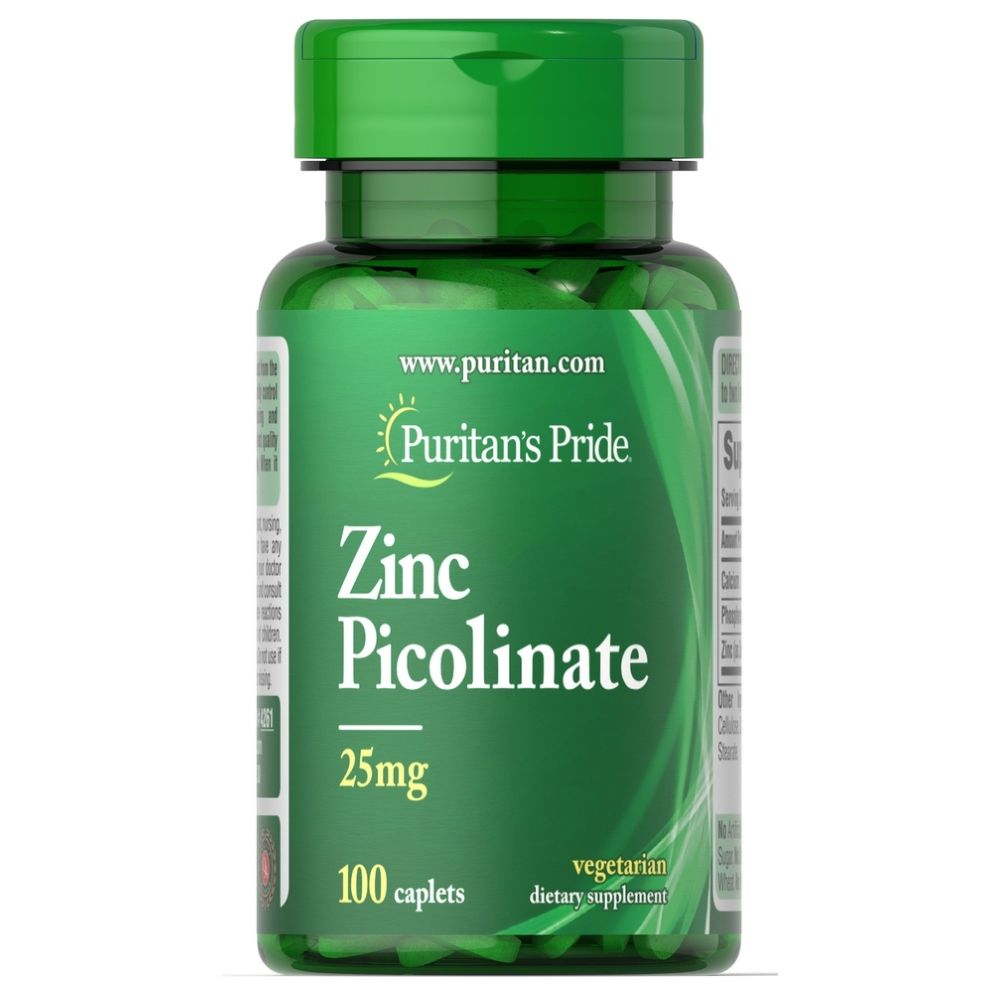 Puritan Pride Zinc Picolinate 25mg Tablets 100 Tablets