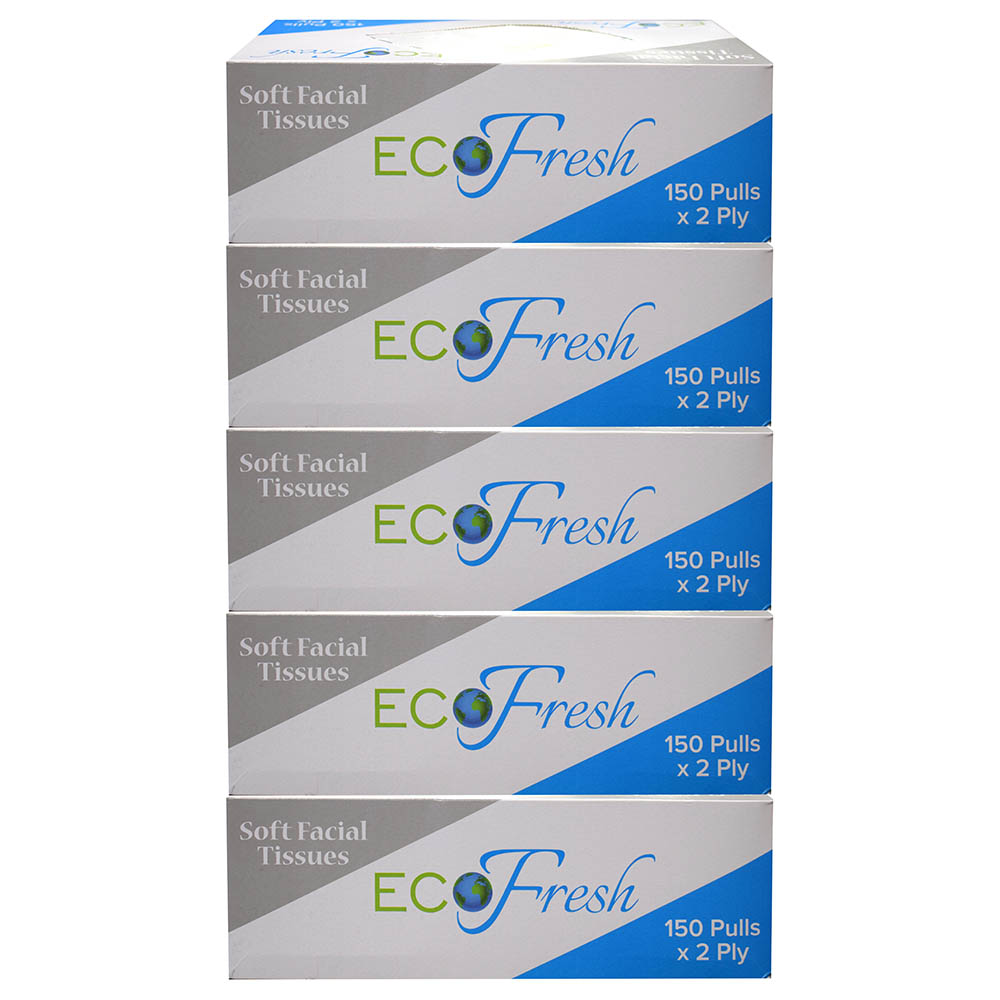Buy Eco Fresh - Facial Tissues 150's Pack Of 5 in KSA | Mumzworld