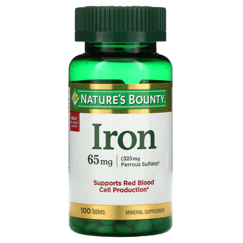 Nature's Bounty - Iron Tablets - 65mg - 100's