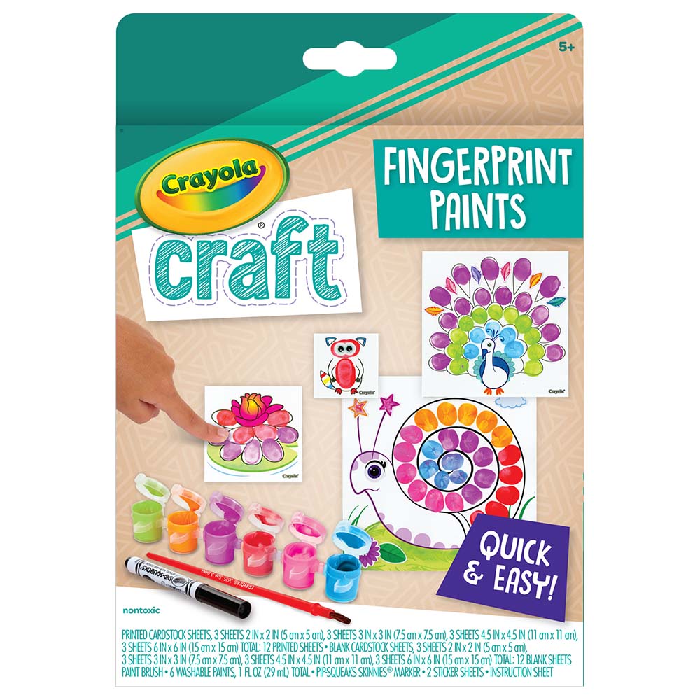 Buy Crayola - Craft Fingerprint Paints Paint Set in UAE | Mumzworld