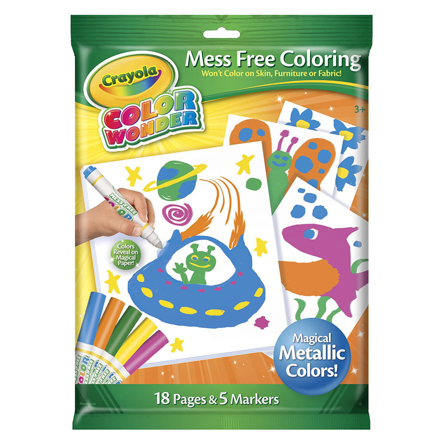 Crayola - Color Wonder Metallic Coloring Pad & Markers | Buy at Best ...