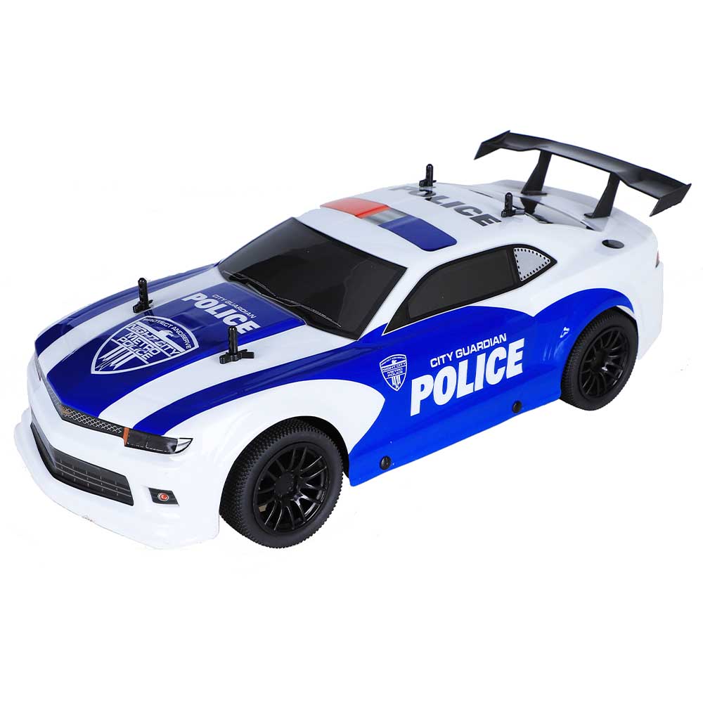 D-Power - Speed Racing RTR 1:10 Scale, 2.4Ghz RC Police Car - Blue