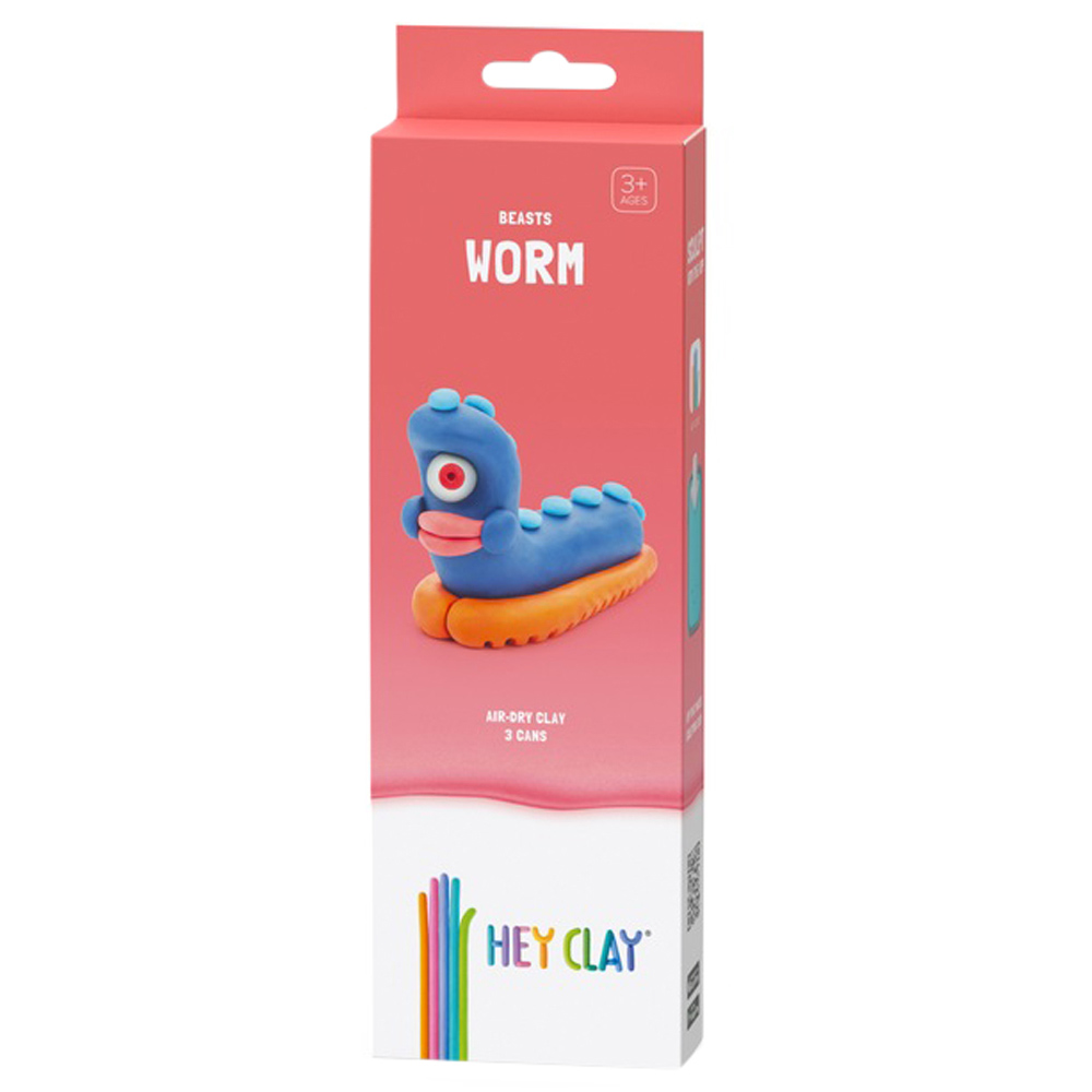 Buy Hey Clay - DIY Worm Plastic Modelling Air Dry Clay Kit - 3pcs ...