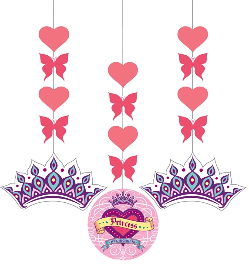 Buy Princess Birthday Hanging Cutouts (3 Pieces) in UAE | Mumzworld