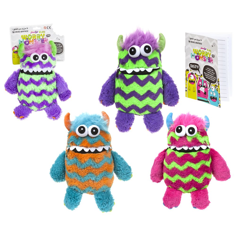 Buy Worry Monster - Soft Plush Toy 9-inch - Assorted 1pc in UAE | Mumzworld