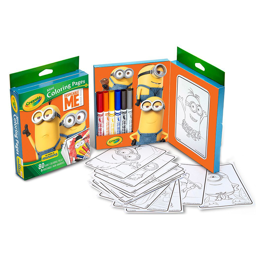 crayola coloring pages minion packet
