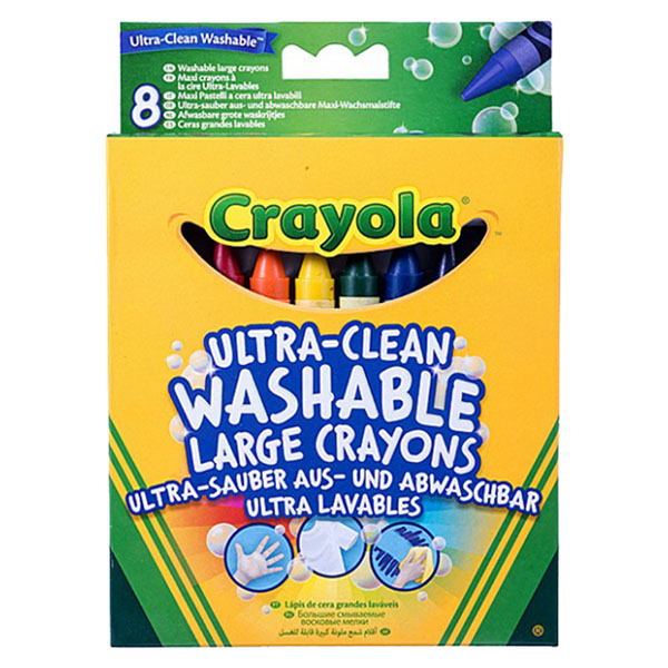 Buy Crayola 8 Ultra Clean Big Washable Crayons Online | Mumzworld