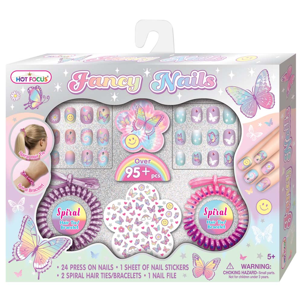 Buy Hot Focus - Tie Dye Butterfly Fancy Nails in UAE | Mumzworld