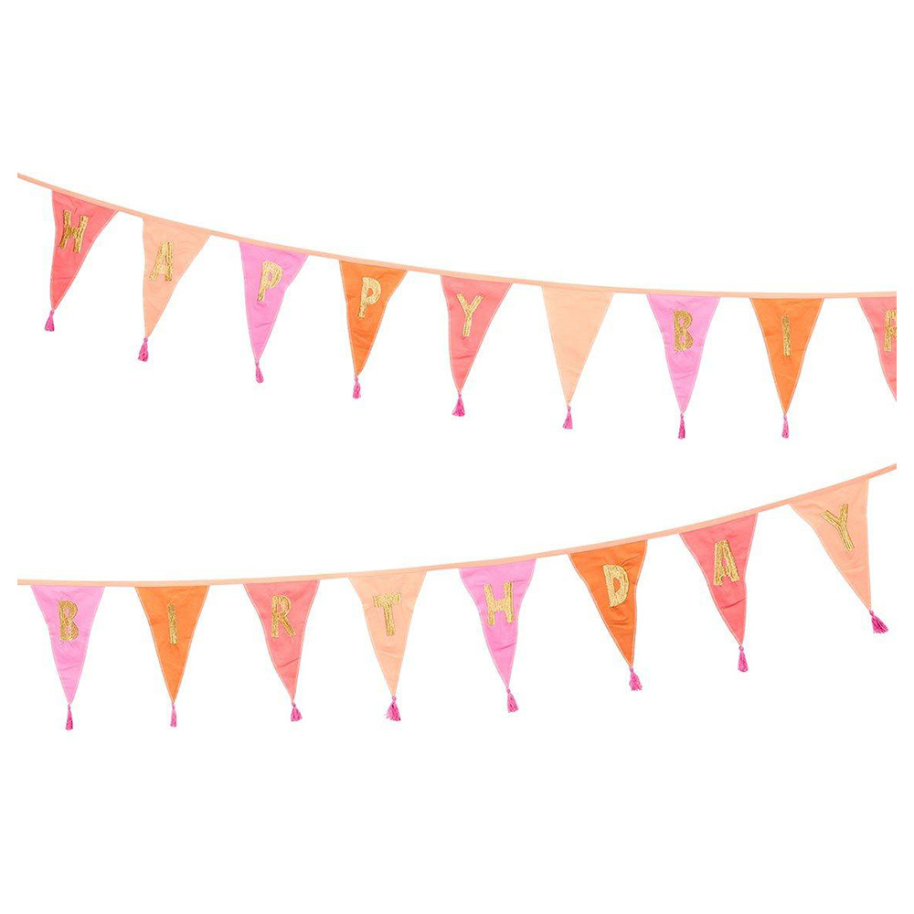 Buy Talking Tables - Happy Birthday Fabric Bunting in UAE | Mumzworld