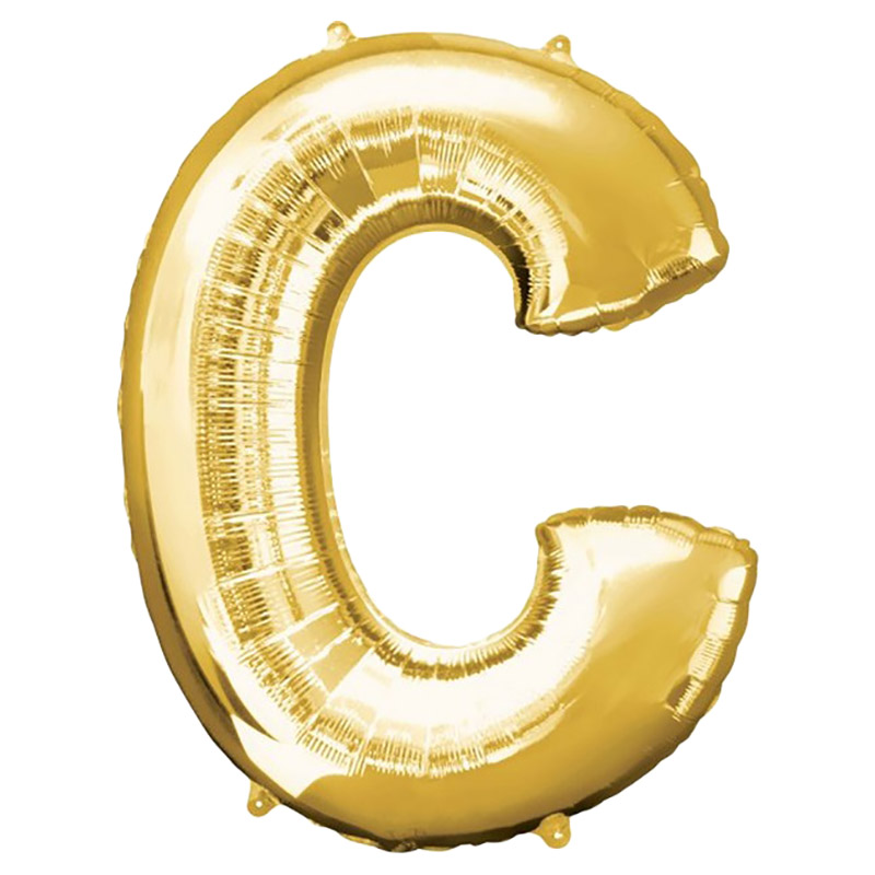 Buy Amscan - 16" Gold Foil Letter C Balloon Online | Mumzworld