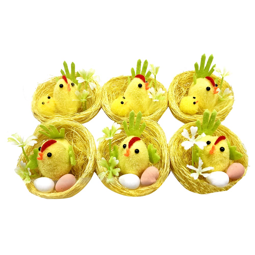 Buy Party Magic - Easter Chicks Decor 6pcs Set in Qatar | Mumzworld