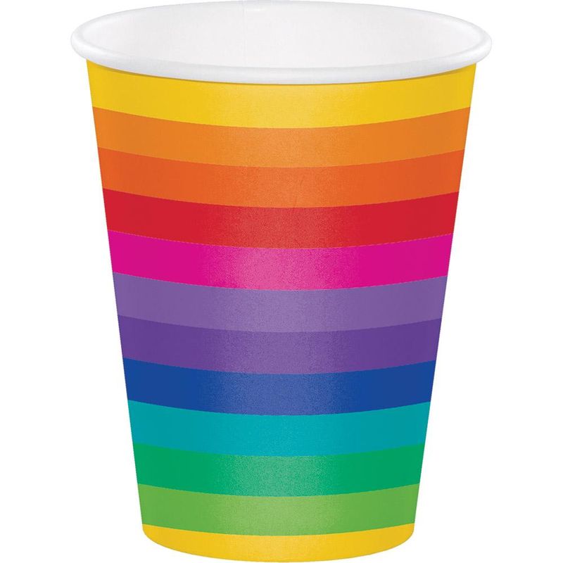 Buy Creative Converting - Rainbow 8 Hot & Cold Cup 12 OZ Online | Mumzworld