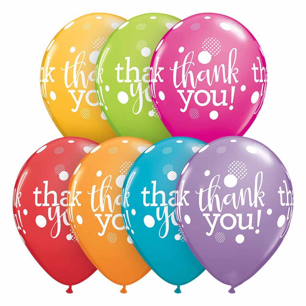 Buy Qualatex - Thank You Dots Upon Dots Balloon 28 cm Pack of 25 in KSA ...