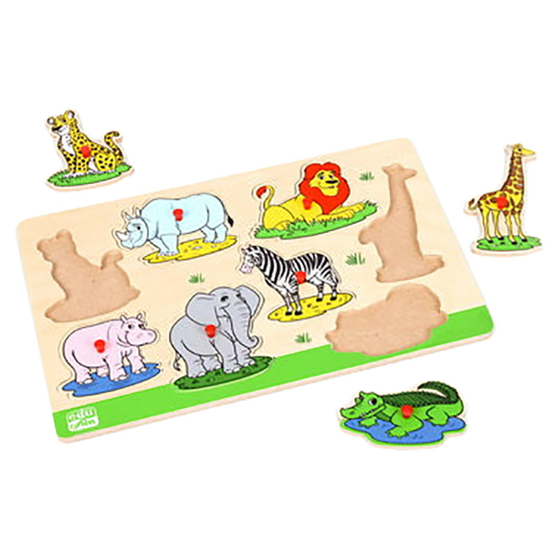 Buy Edu Fun - Insert Boards Puzzle - Wild Animals in UAE | Mumzworld
