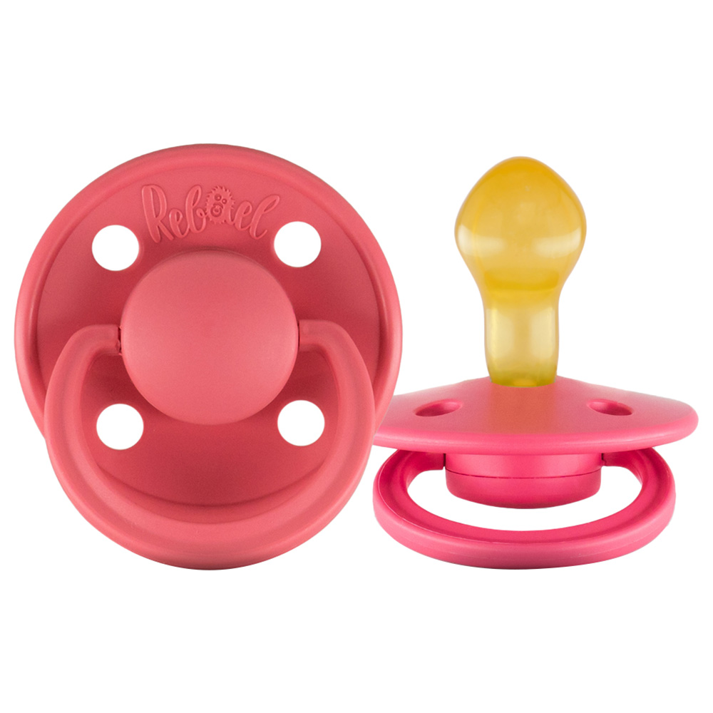 Buy Rebael - Mono Round Pacifier S2 6M+ - Salmon in UAE | Mumzworld