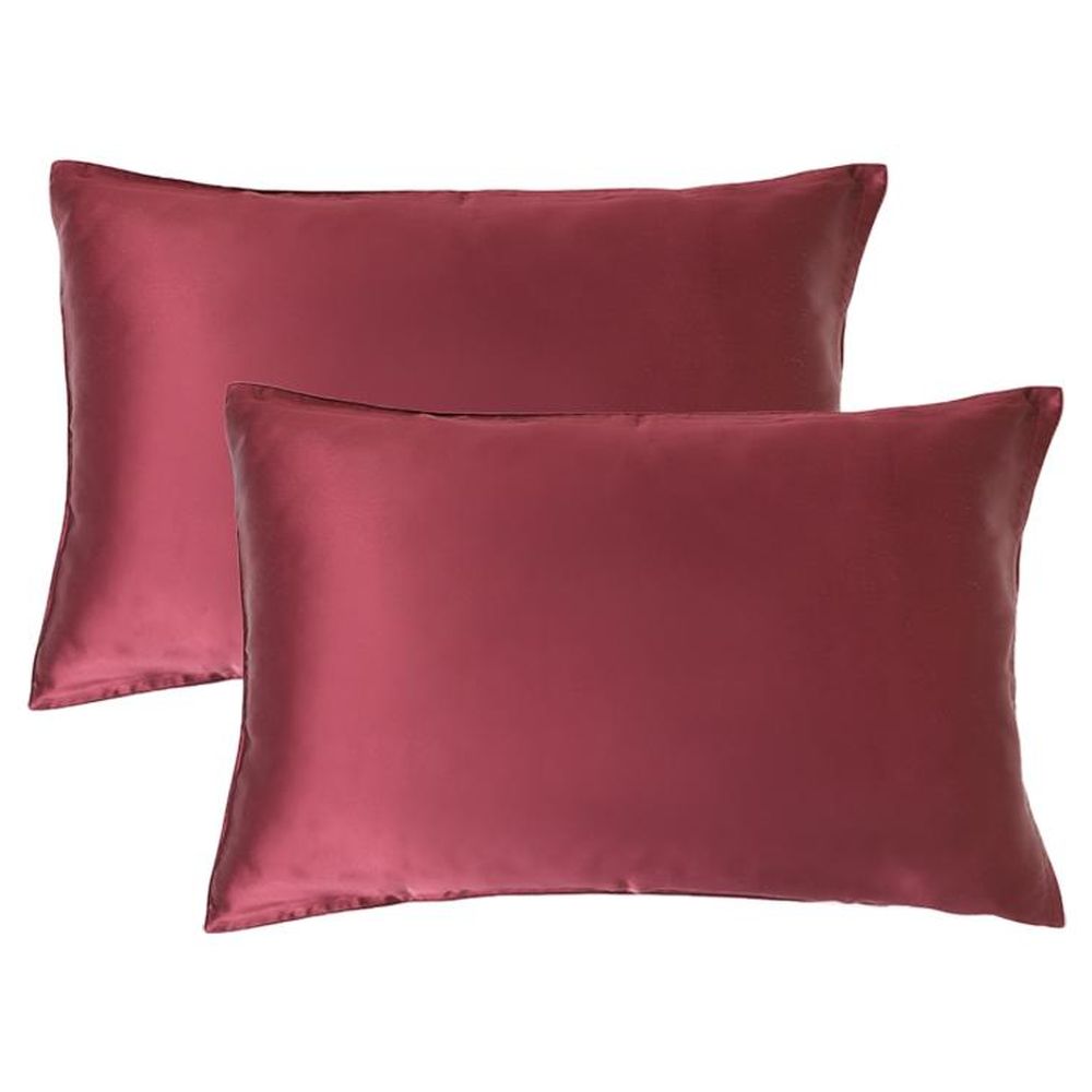 Buy The Lumiere Co - Queen Size Pillowcases - Burgundy Red in UAE ...