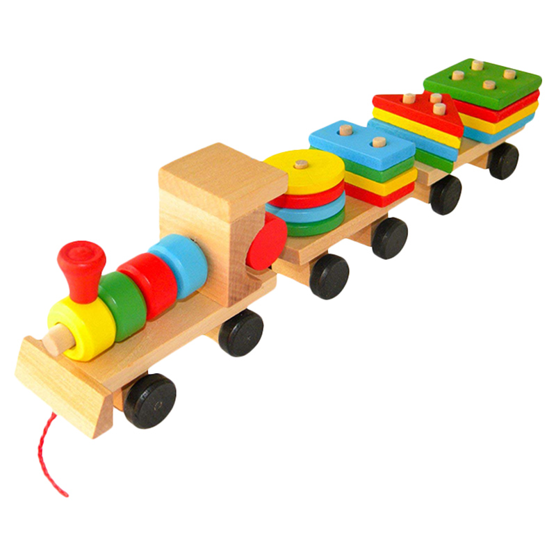 Buy Factory Price - Wooden Toy Stacking Train - Pull Along Toy in UAE ...
