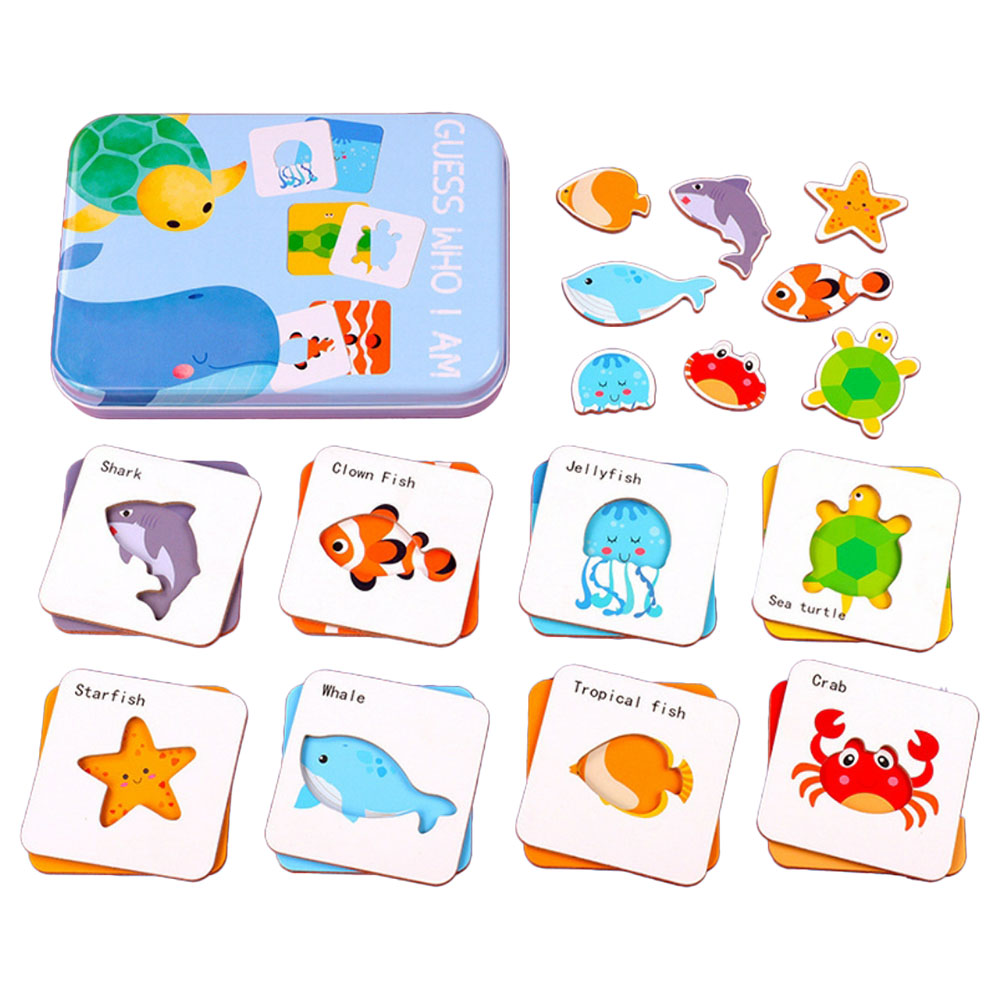 Buy Factory Price - Guess Who I Am Puzzle With 8 Cards Design B in KSA | Mumzworld