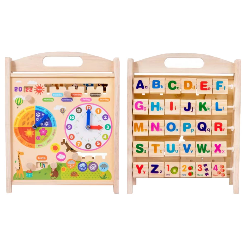 Buy Factory Price - Wooden Clock Learning Board & Alphabet Peg Toy in ...