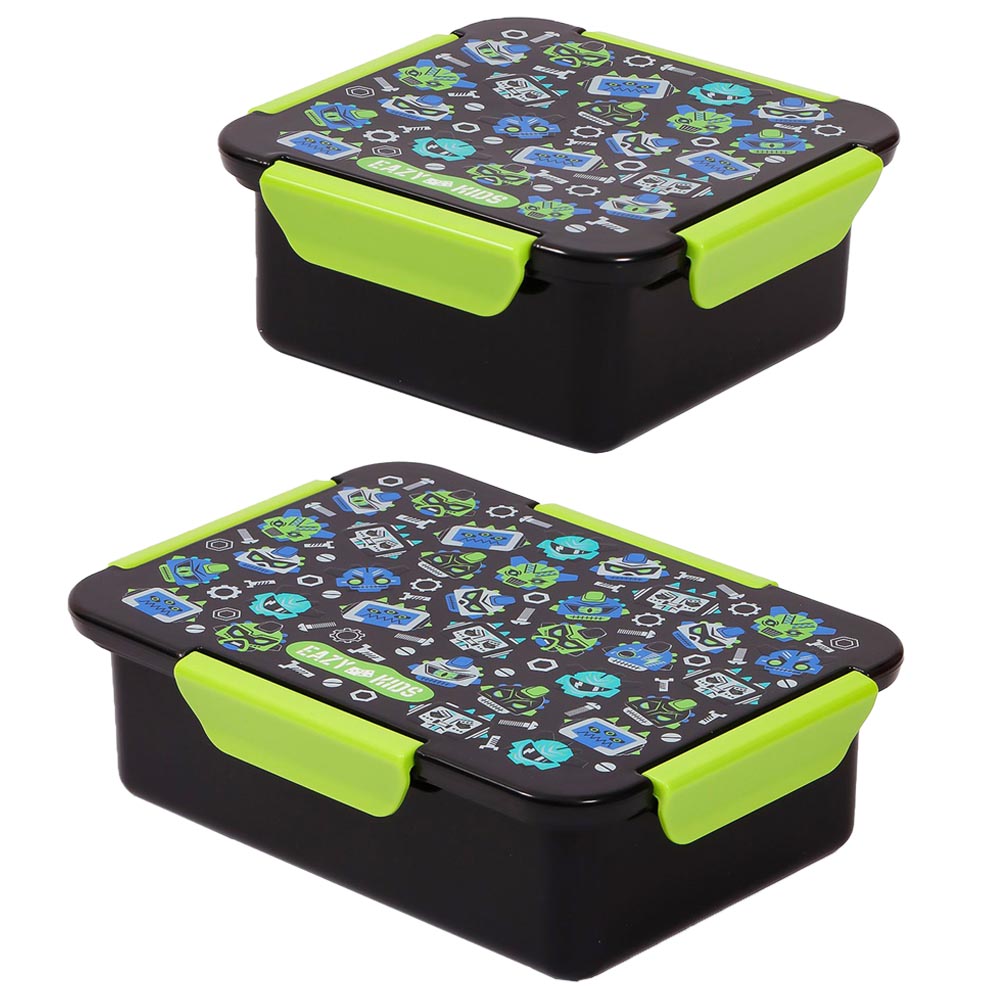Buy Eazy Kids - Gen Z Lunch Box Set 2pcs - Black Online | Mumzworld