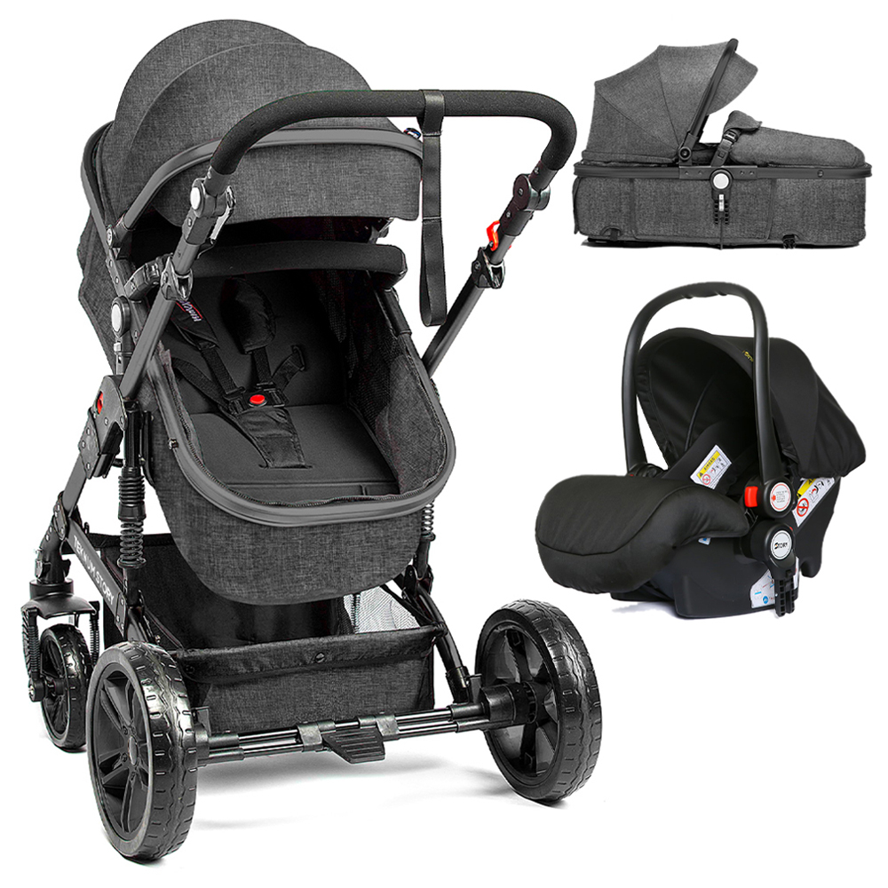Buy Teknum - 3-in-1 Pram Stroller & Infant Car Seat - Space Grey in KSA ...