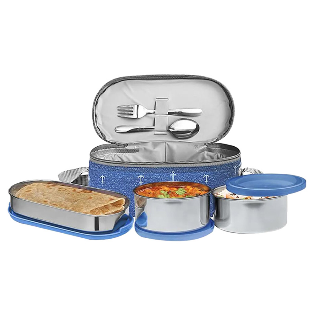 Buy Milton - 3 Stainless Steel Lunch Box with Lunch Bag - Blue in KSA ...