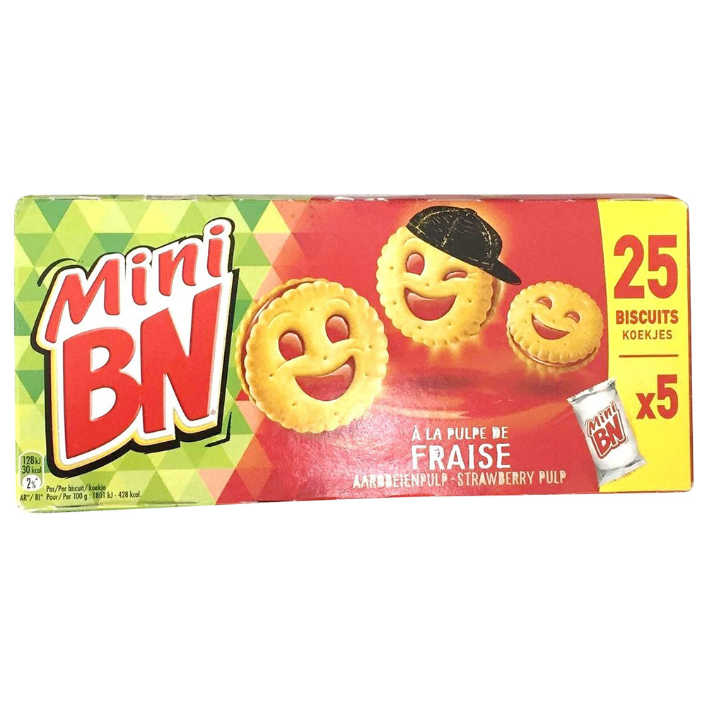 Buy Bn Mini Strawberry Biscuit 175gm in UAE | Mumzworld
