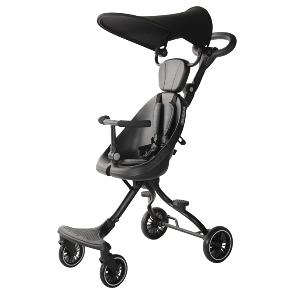 Baobaohao - Folding Lightweight Four-Wheel Stroller - Black