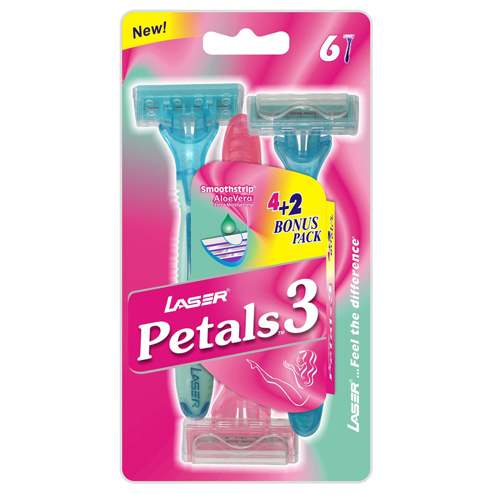 Buy Laser - Petals 3 Womens Razor - 4+2 Free in KSA | Mumzworld