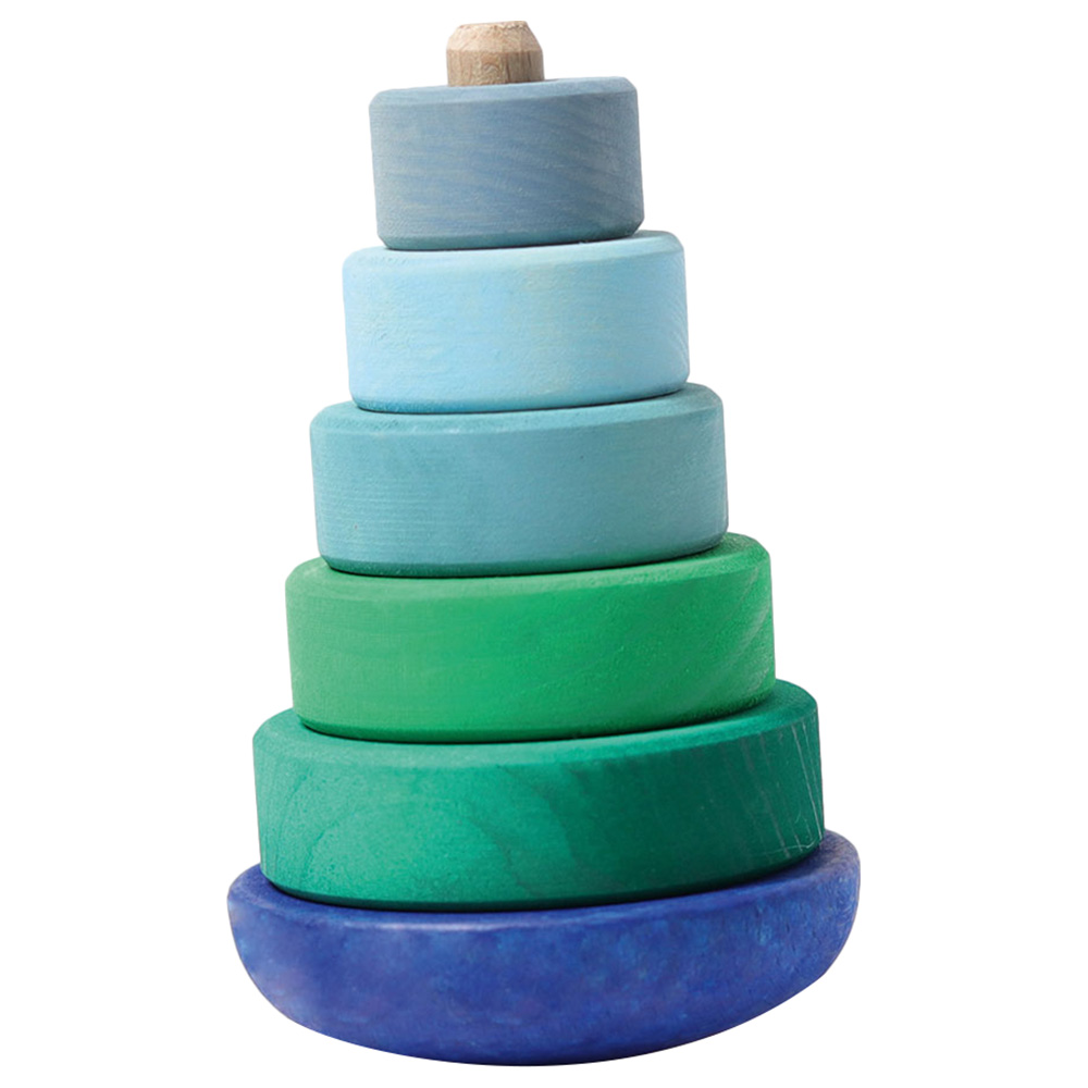 Buy Grimms - Wobbly Stacking Tower - Blue in UAE | Mumzworld